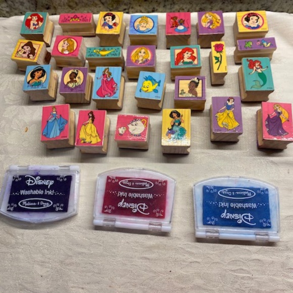 Disney | Toys | Disney Rubber Stamps 26 Of Them With Ink | Poshmark